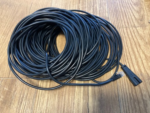 Vintage Black Round Telephone Cord 85 Feet Long RJ11 Modular Connector ...