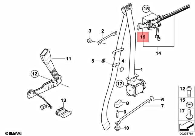 Genuine OEM BMW 3 E92 Safety Seat Belt Extender Handover Arm LEFT ...