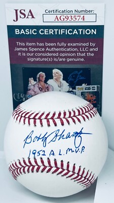 Bobby Shantz Yankees A's signed MLB Baseball Ball autographed W ...