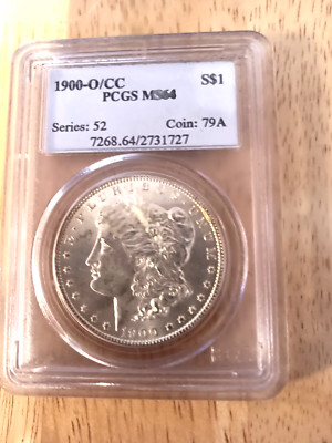 1900 O/CC Morgan Silver Dollar PCGS MS64 Series 52 Coin 79A | eBay