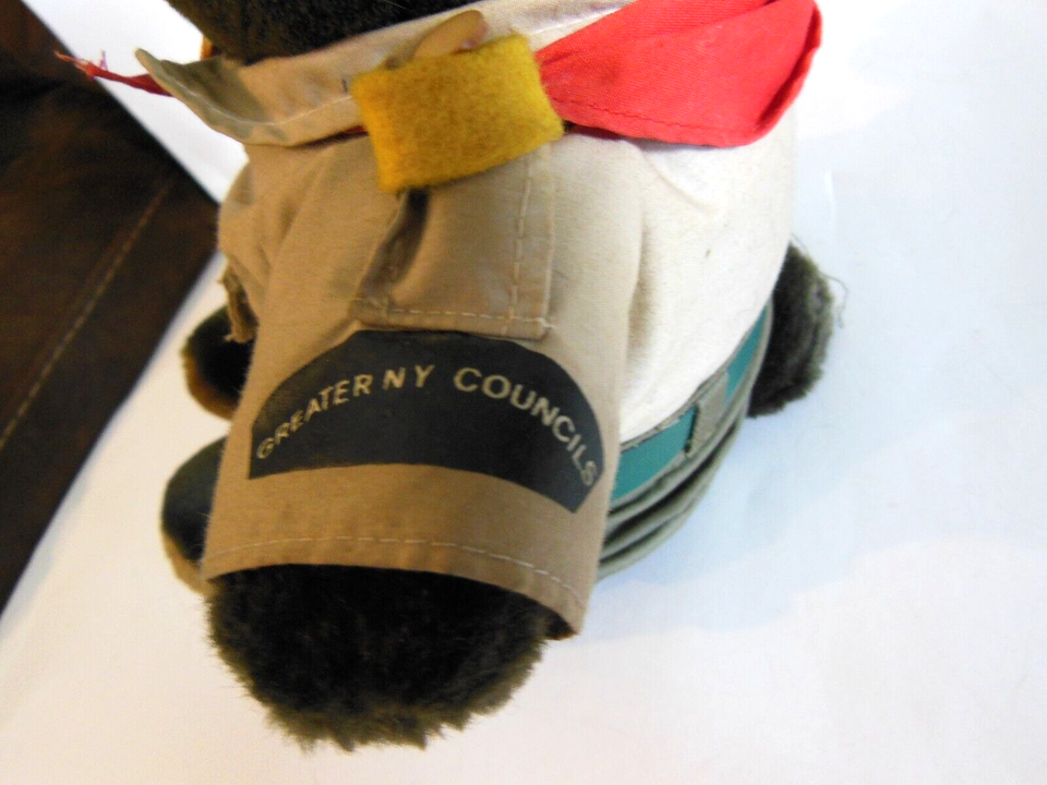 Boy Scouts Greater NY Council Brown Stuffed 9.5" Bear, VTG RARE VERSION ...