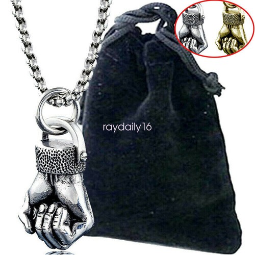 Men Power Charm Boxing Necklace Pendant Stainless Steel Boxer Glove ...