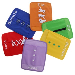 6x Kids Learn To Zip Button Snap Buckle Tie Lace Up Plates Educational ...