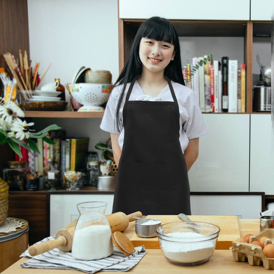 4 Pcs Comfortable Kitchen Apron Cooking Aprons Women Grease Proofing ...