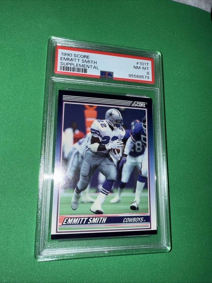 1990 Score Supplemental #101T Emmitt Smith Rookie Card PSA 8 Near Mint ...