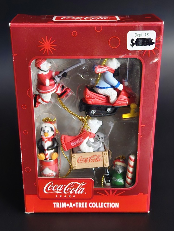 Coca Cola Trim A Tree Collection Christmas Tree Mini Ornaments NIB | eBay