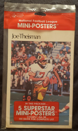 1981 Marketcom Mini Posters Factory Sealed 5 Pack - Joe Theisman (Front ...
