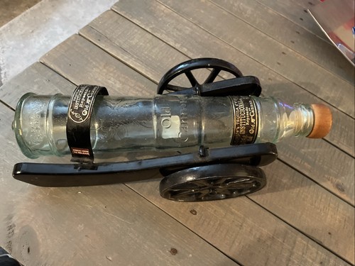 Old Cannon 16” x 7.5” Empty Tequila Bottle with metal Carriage Free ...