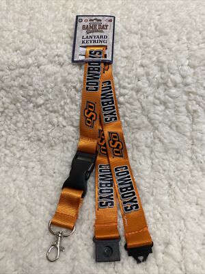 Oklahoma State Cowboys Lanyard w/ Detachable Keychain Hook - Pistol ...