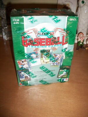 Fleer 1992 Baseball MLB Trading Card Set Wax Pack Sealed Box Item 36 ...
