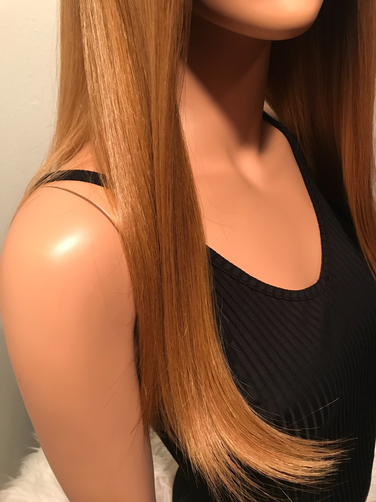 NWT Equal Luxury Long Straight Center Part Black And Auburn Lace Front ...