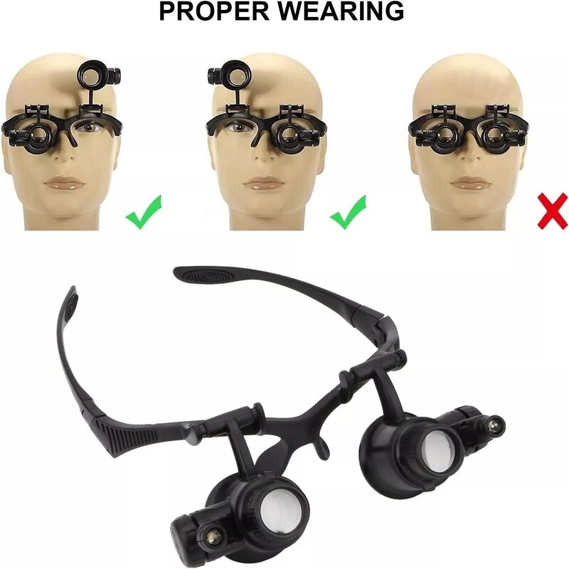 25X Magnifier Magnifying Eye Glass Loupe Jeweler Watch Repair Kit With ...