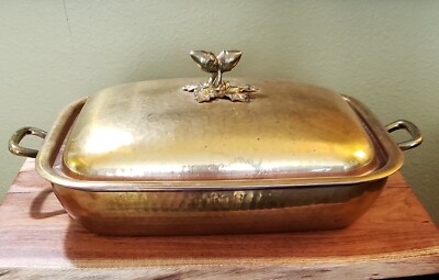 Vintage Ruffoni Copper Roasting Pan with Acorn Lid | eBay