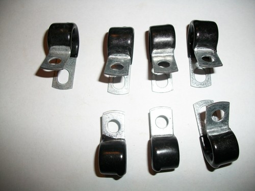 RUBBER COATED STEEL ADEL LINE CLAMPS, 1/2" ID FOR CUSHION LOOP LINES, 6 ...