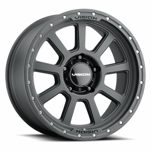 17x9 +12 Vision 350 Ojos 5x114.3 Satin Black Wheels (Set of 4) | eBay