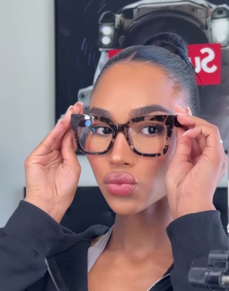 Big XL SQUARE Vintage Retro NERD GEEK Women Eyeglasses CATHERINE ...