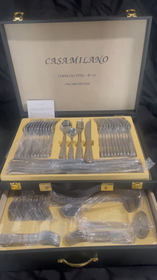 Flatware Attaché Storage Case With Plastic Inserts Included | eBay