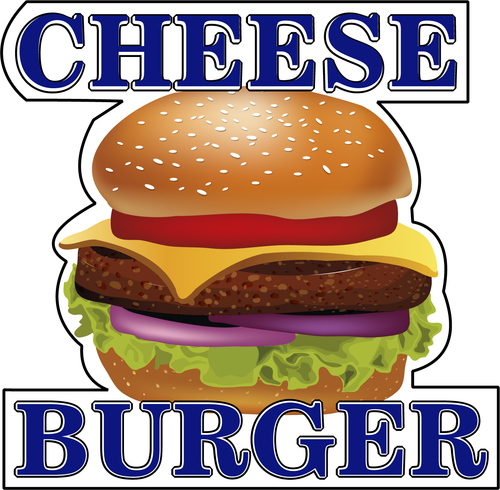 CHEESE BURGER | Laminated Vinyl Decal Sticker Label | eBay
