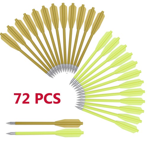 72 PCS 6.25" Archery Crossbow Bolts Set with Sharp Metal Tip for min 50 ...