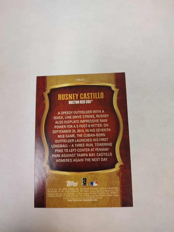 2015 Topps First Home Run Series 2 Silver #FHR22 Rusney Castillo (PWE ...