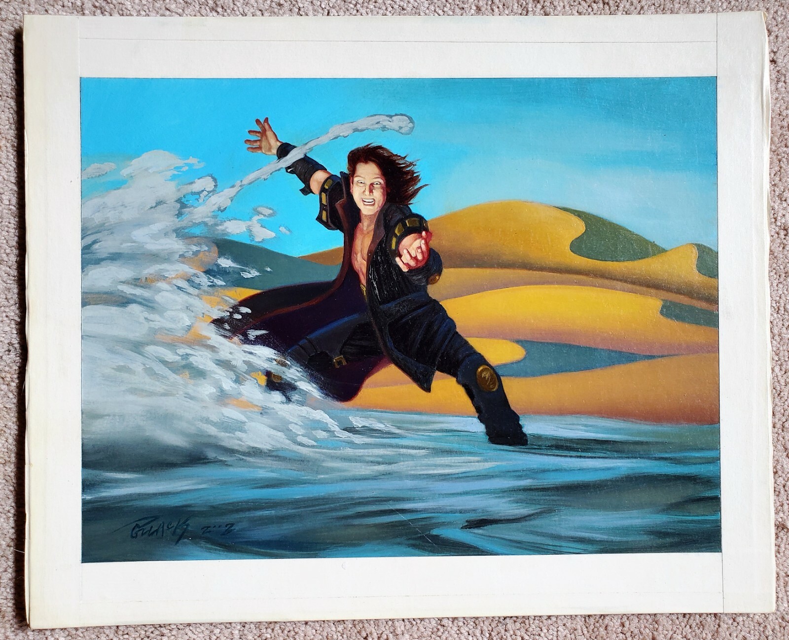 Magic the Gathering MTG Original art painting SEA'S CLAIM Alan Pollack ...