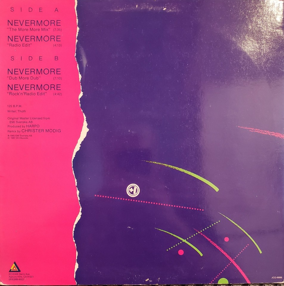 Plus One - +1 - Nevermore - 45 - 12" Album - Record - Vinyl - Good ...