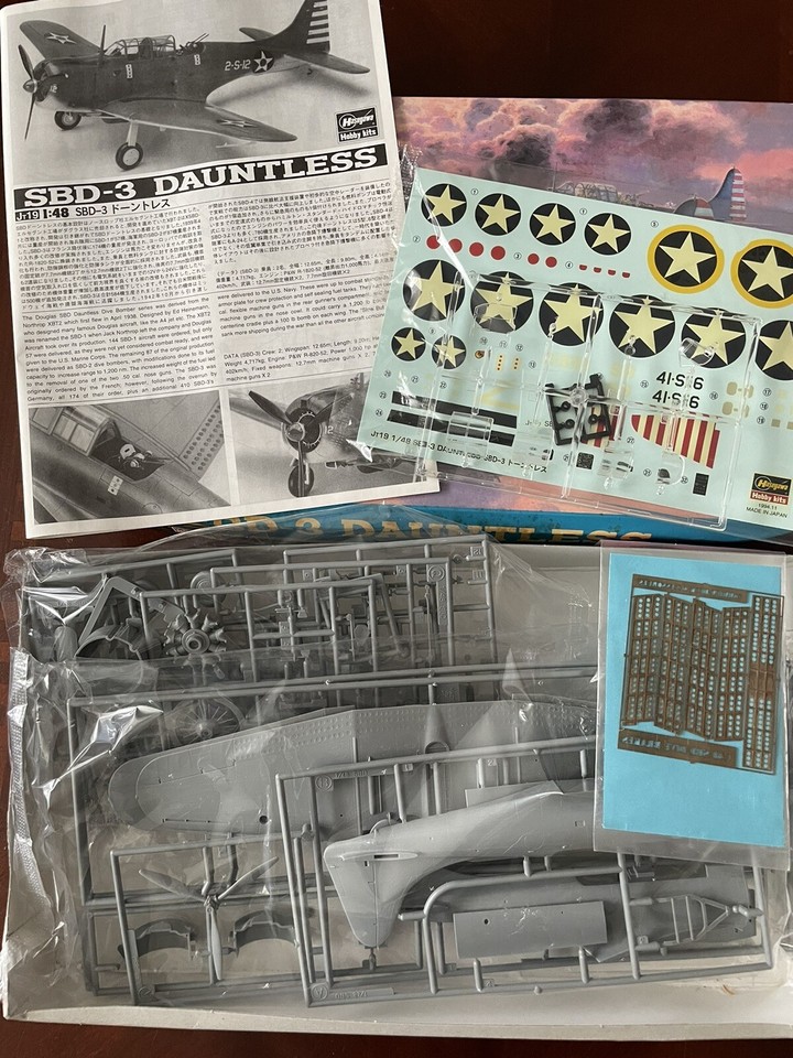 HASEGAWA #09119 SBD-3 DAUNTLESS 1/48 SCALE JT19-2200 MODEL KIT | eBay