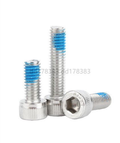 304 Stainless Steel Hex Socket Bolts Cap Head With Blue Patch Lock ...