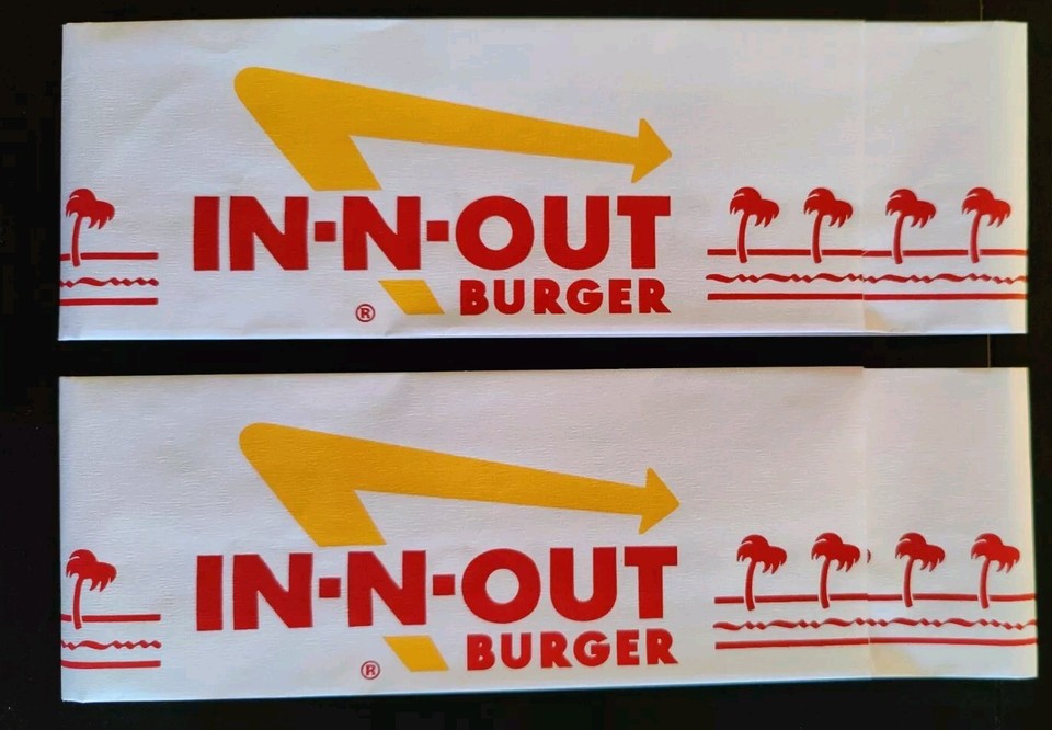 In-N-Out Burgers Menu, Rare. Smaller Size. Laminated, + 2 Paper Hats | eBay