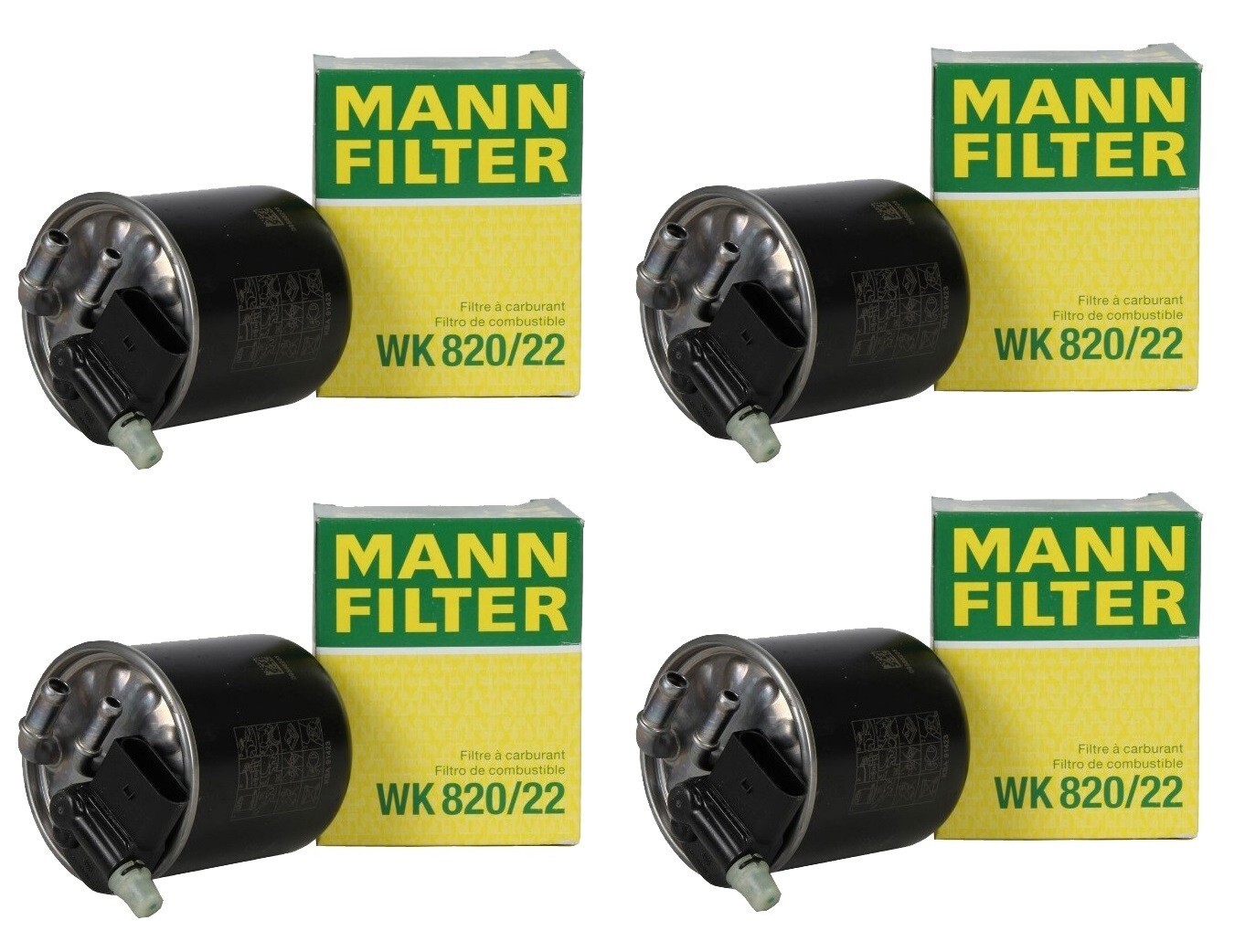 Mann Set of 4 Fuel Filters for Freightliner Mercedes Sprinter 2500 3500 ...