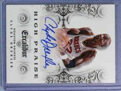2014-15 Panini Excalibur High Praise Clyde Drexler Autograph Auto #30 ...