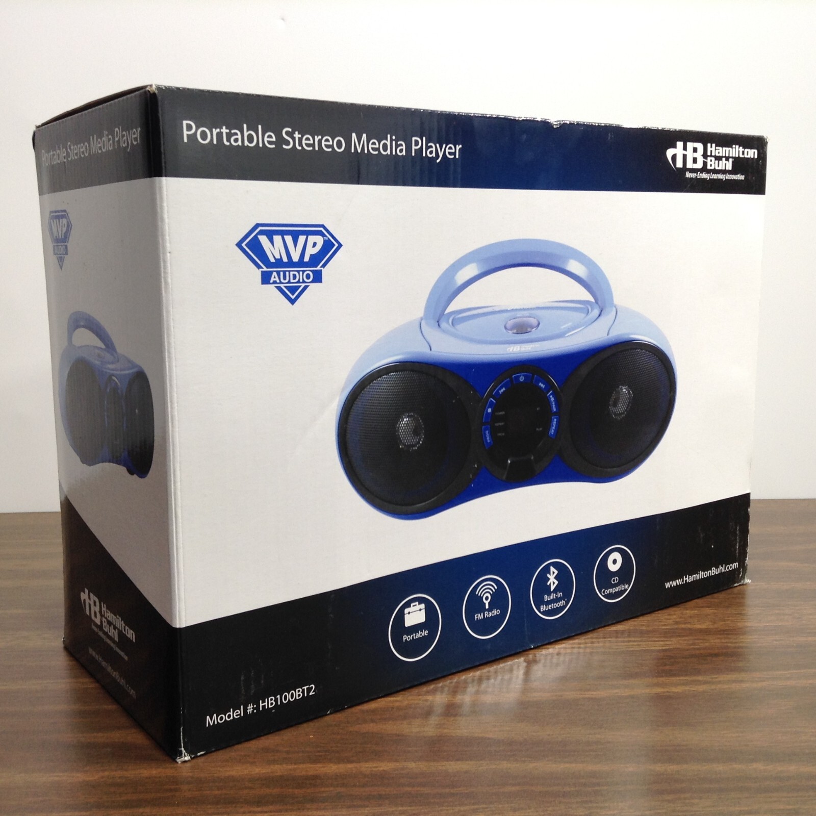 HAMILTON BUHL Boombox CD/FM Media Player with Bluetooth Receiver ...