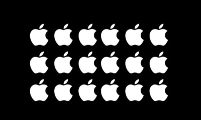 Small Apple logo Vinyl Decals Phone Laptop Small Stickers Apple Set of ...