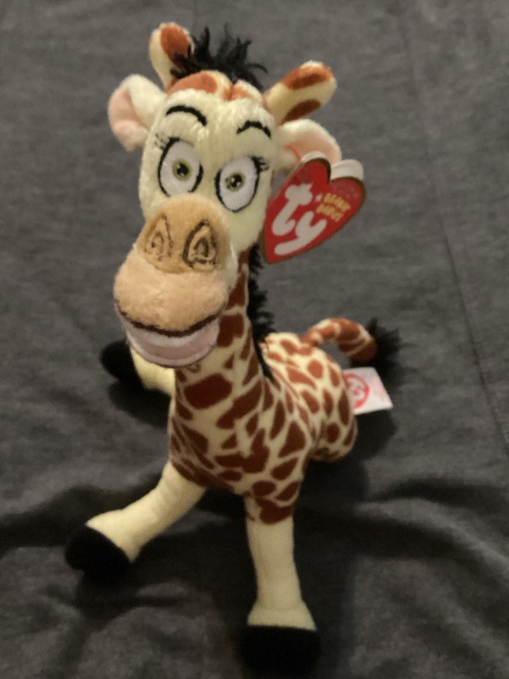 Ty Beanie Baby Melman Giraffe Madagascar 2 Escape to Africa 2008 Plush ...