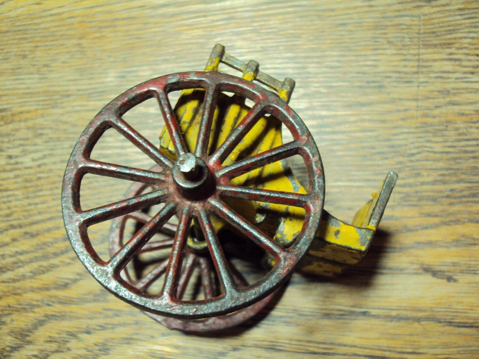 Antique Cast Iron 2 Wheel Horse Drawn Cart Toy Part | eBay