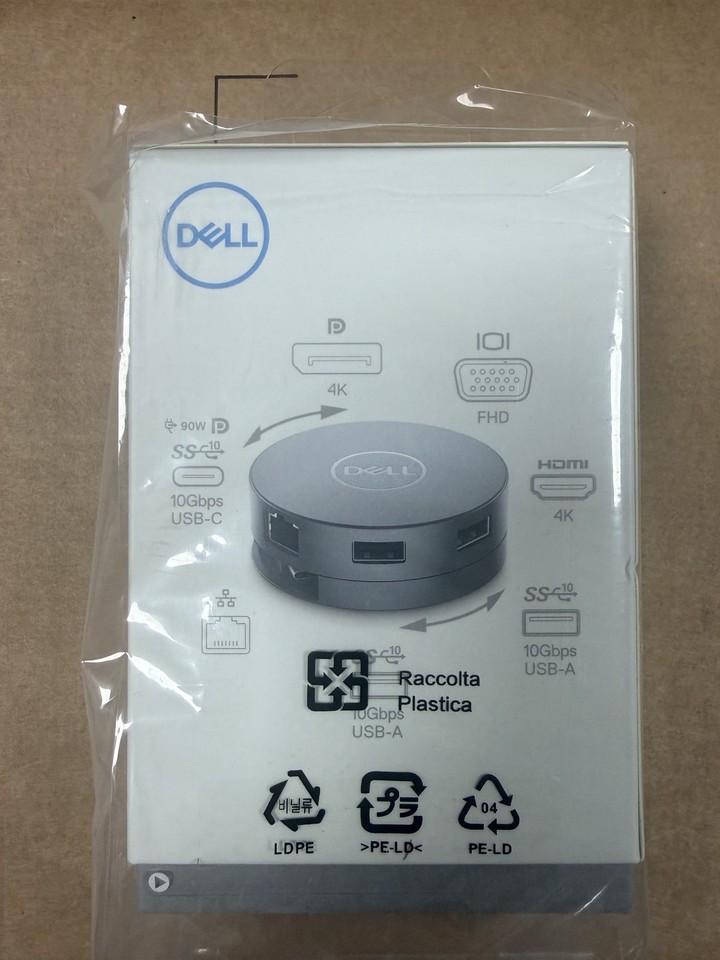 Dell Pro 7-in-1 USB-C Multiport Adapter Travel Hub DA310 MJR8R 470-AEUP ...