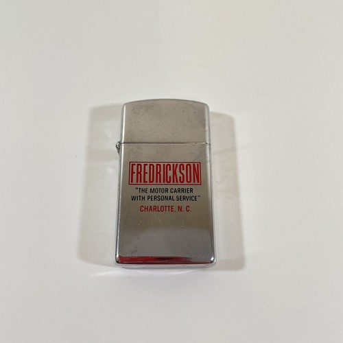 Vintage 1965 Zippo Slim Lighter Advertising Fredrickson Motor Carrier ...