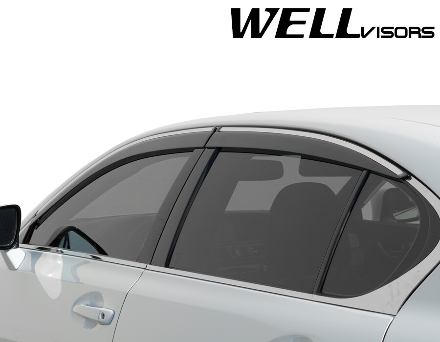 For 2013-2020 Lexus GS-Series WellVisors Side Window Visors with Chrome ...