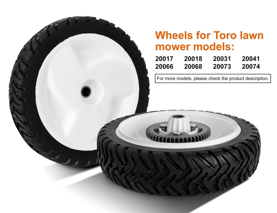 105-3036 Wheels for Toro 22" Recycler Lawn Mower - 8 Inch Rear Drive ...