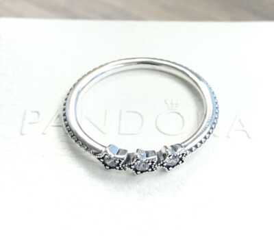 Pandora Celestial Stars, Clear CZ, Ring #198492C01 +HINGED BOX+POLISH ...