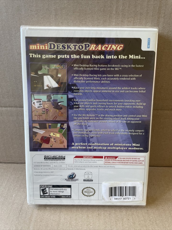 Mini Desktop Racing (Nintendo Wii, 2007) New Factory Sealed ...
