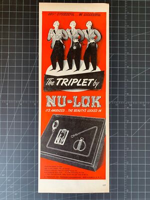 Vintage 1940s Nu-Lock Men’s Jewelry Print Ad | eBay