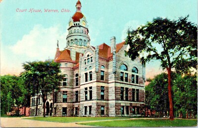 Postcard: c1908 WARREN, Ohio COURT HOUSE Building | eBay