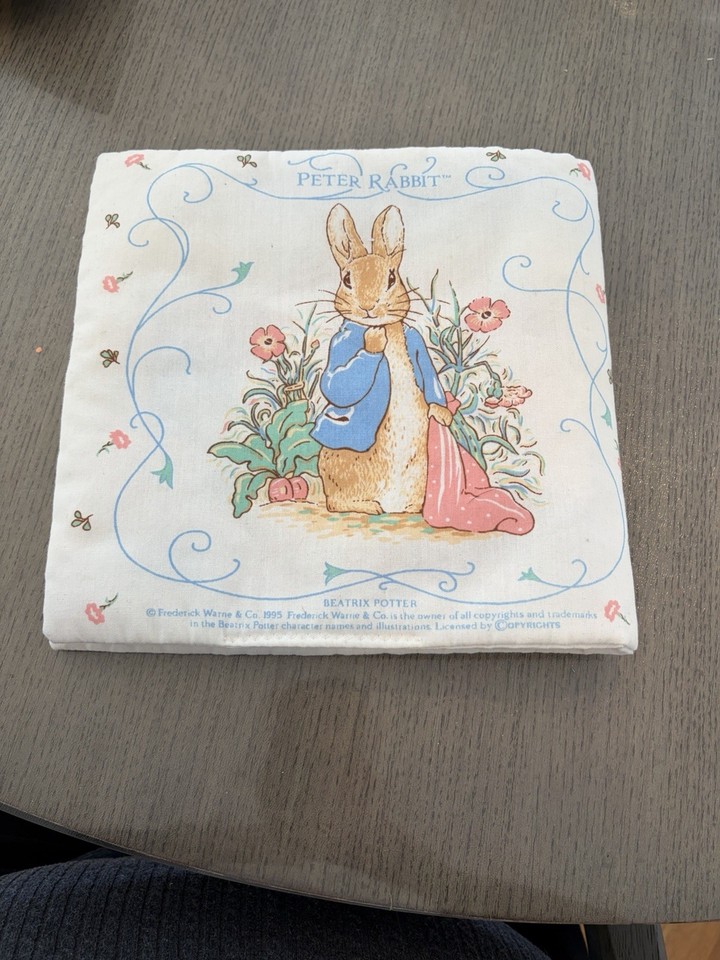Vintage “PETER RABBIT'S 1 2 3” Cloth Fabric Soft Book Child Baby Gift ...