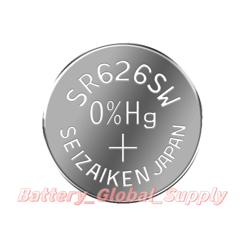 SR626SW Seiko Button Battery Mercury-free Silver Oxide Watch Battery 10 ...