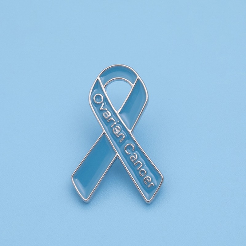 Blue Ribbon Brooch Pins Surviving Ovarian Cancer Aware Pin Ovarian ...