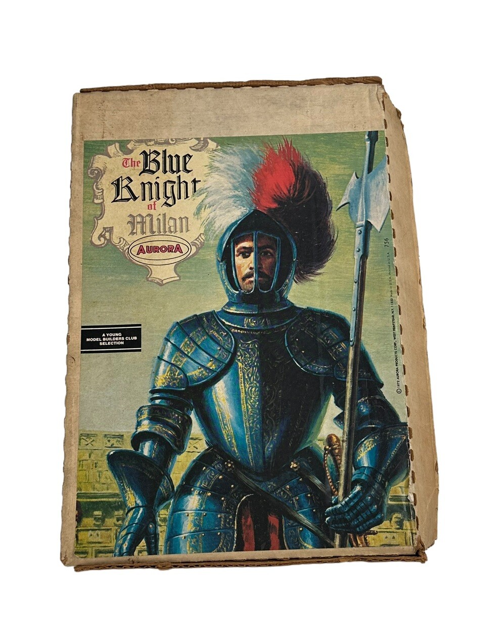 AURORA 1:8 SCALE " THE BLUE KNIGHT OF MILAN " PLASTIC MODEL KIT NO. 756 ...