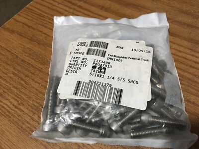 (49) 5/16"-18 x 1-1/4" ASTM F837 Hex Drive 18-8 Stainless Steel Socket ...