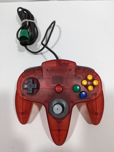Loose Nintendo N64 Ice Blue Watermelon Red Controller OEM Funtastic ...