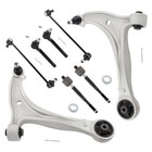 8X Front Lower Control Arms Kit Sway Bar TieRods for 05-10 Honda ...